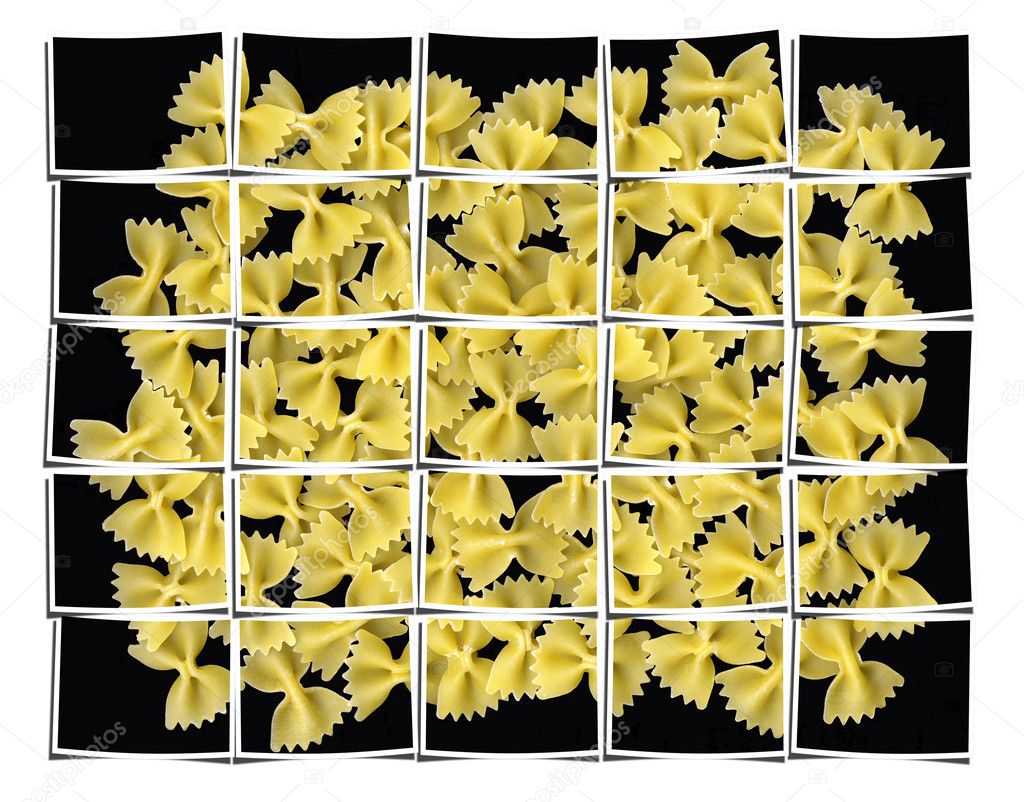 Bow tie pasta collage — Stock Photo © keko64 #3955836