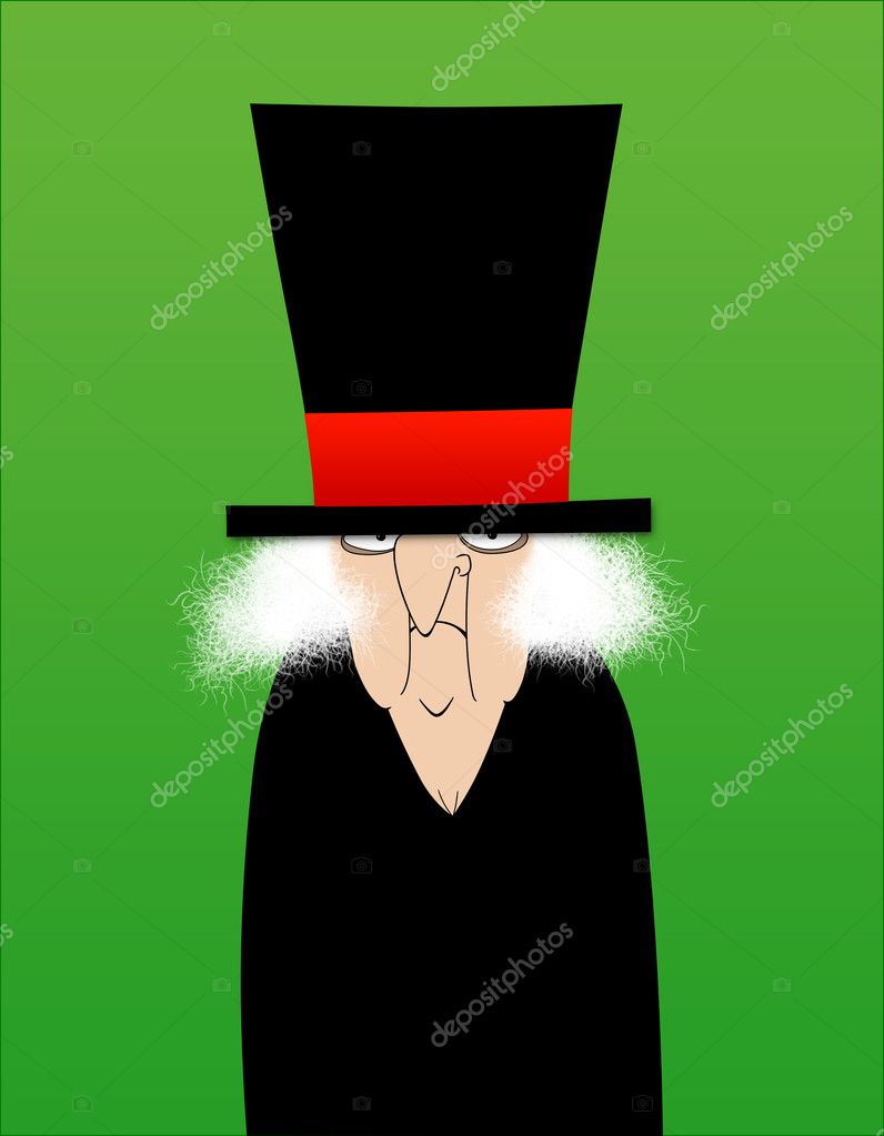 Ebenezer Scrooge Scowling Stock Photo by ©ponytail1414 3936320