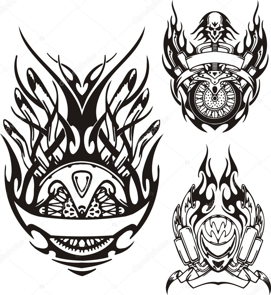 Tribal bikes. Stock Vector Image by ©Digital-Clipart #4894517