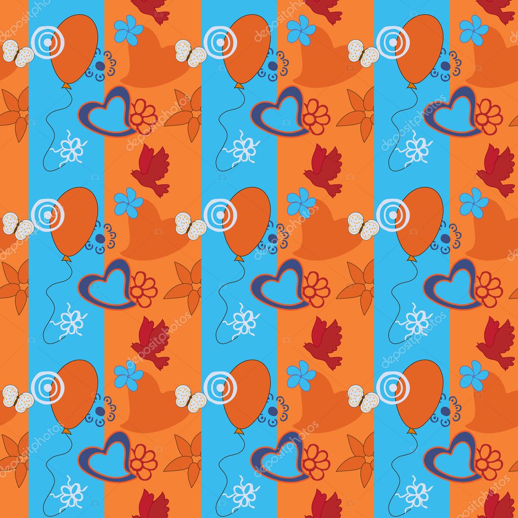 Seamless doodle love texture — Stock Vector © Flamewave #5290156