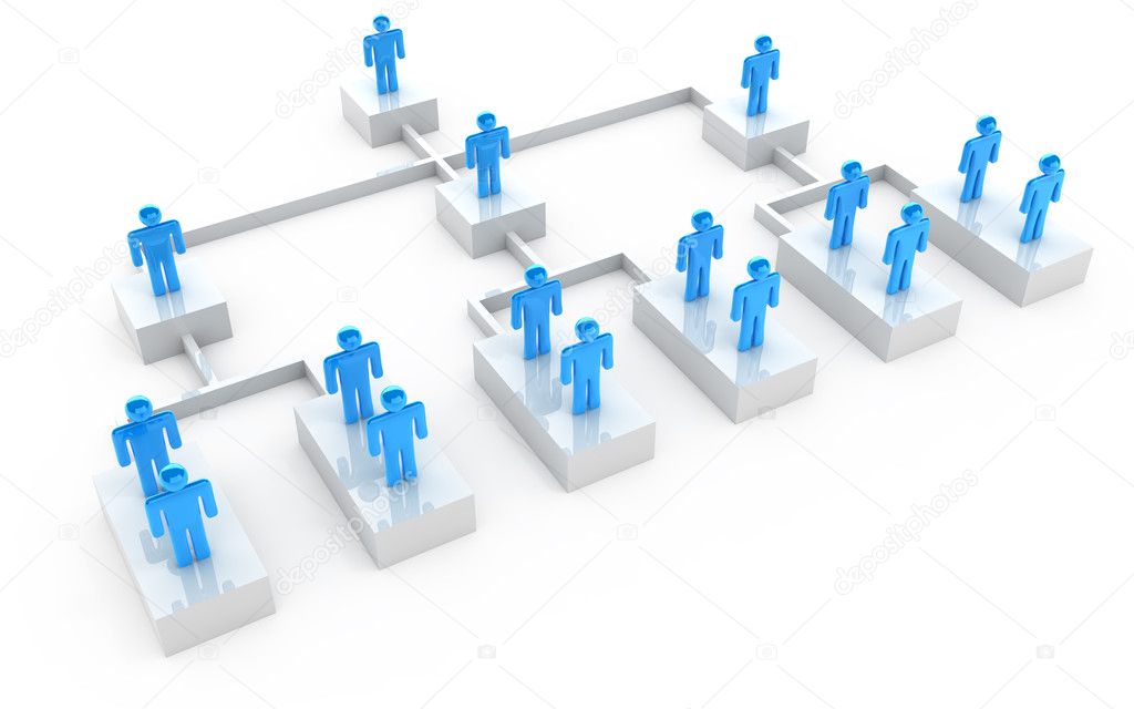 Business organization chart isolated on white — Stock Photo © baurka ...