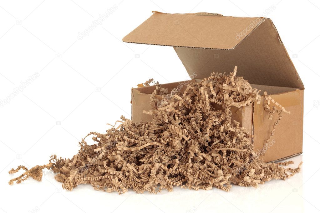 Cardboard Box and Filler Stock Photo by ©marilyna 5155954
