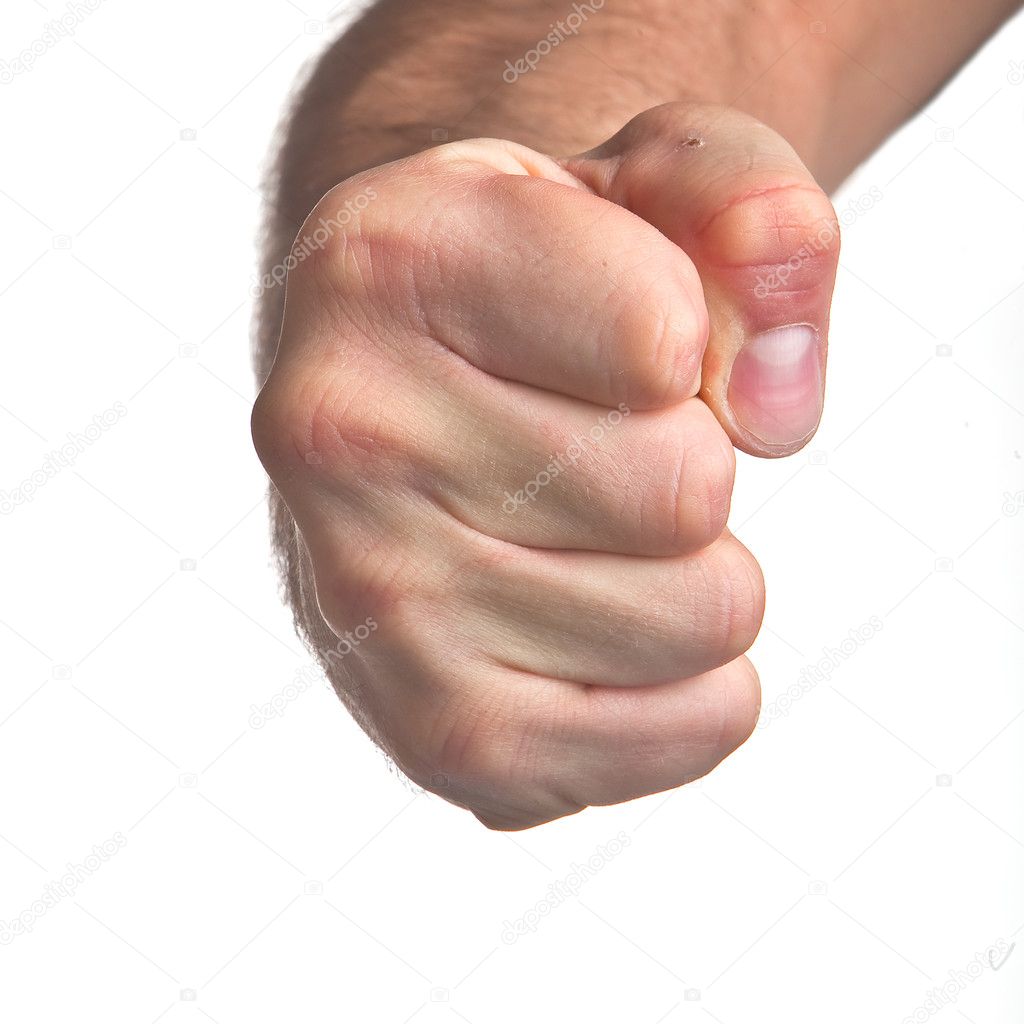 Mans hand tight fist — Stock Photo © chudakov #4340757