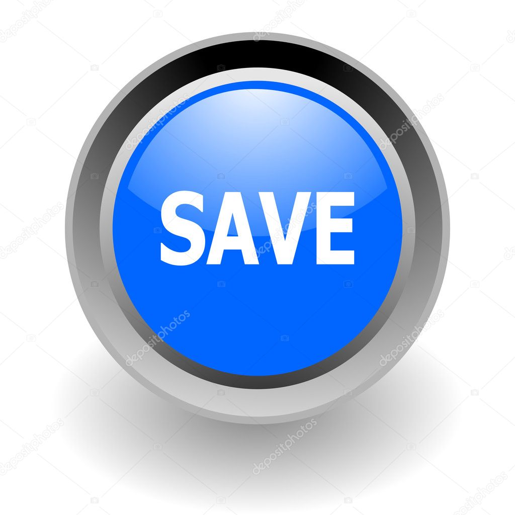 Save Button Icon Blue