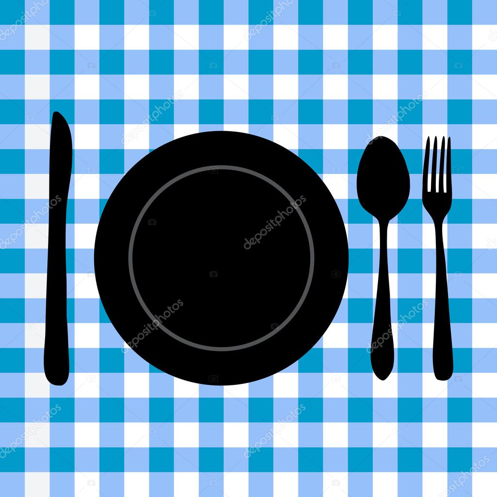 Plate & Utensils Stock Vector Image by ©nmarques74 #4562530