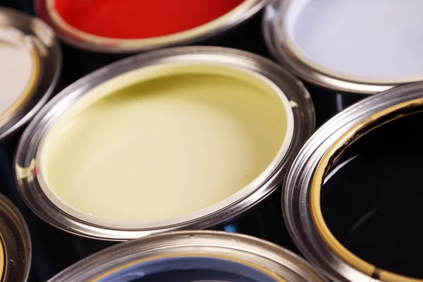 Colorful paint cans | Colorful paint cans — Stock Photo © BrunoWeltmann ...