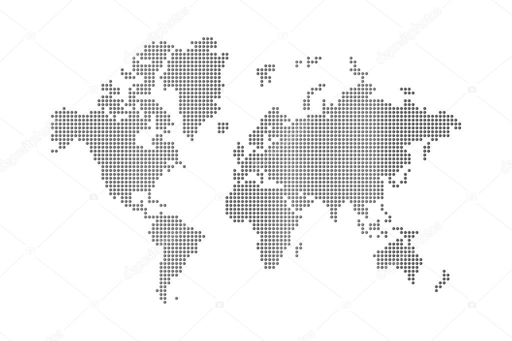 Dots world map Stock Photo by ©daboost 4023421