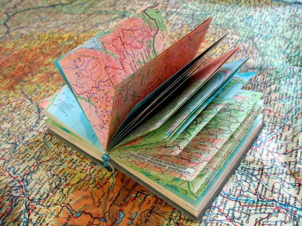 Two opened old atlas book — Stock Photo © arogant #2275071