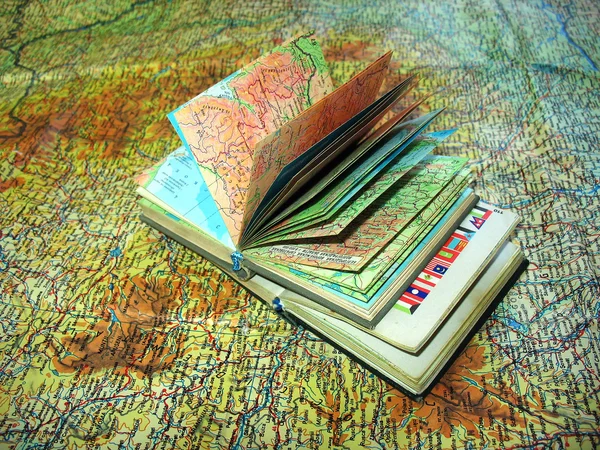 Two opened old atlas book — Stock Photo © arogant #2275071