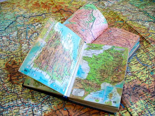 Two opened old atlas book — Stock Photo © arogant #2275071