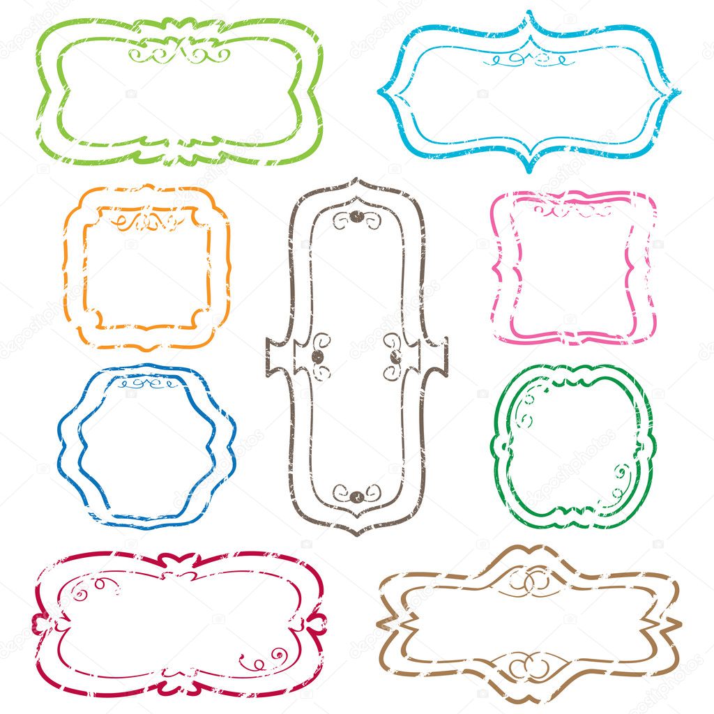 Distressed blank labels Stock Vector Image by ©mattasbestos #4676496