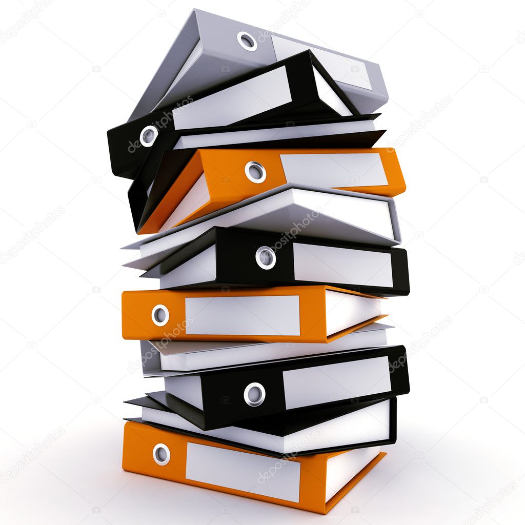 3d dossiers on white background Stock Photo by ©digitalgenetics 4640503