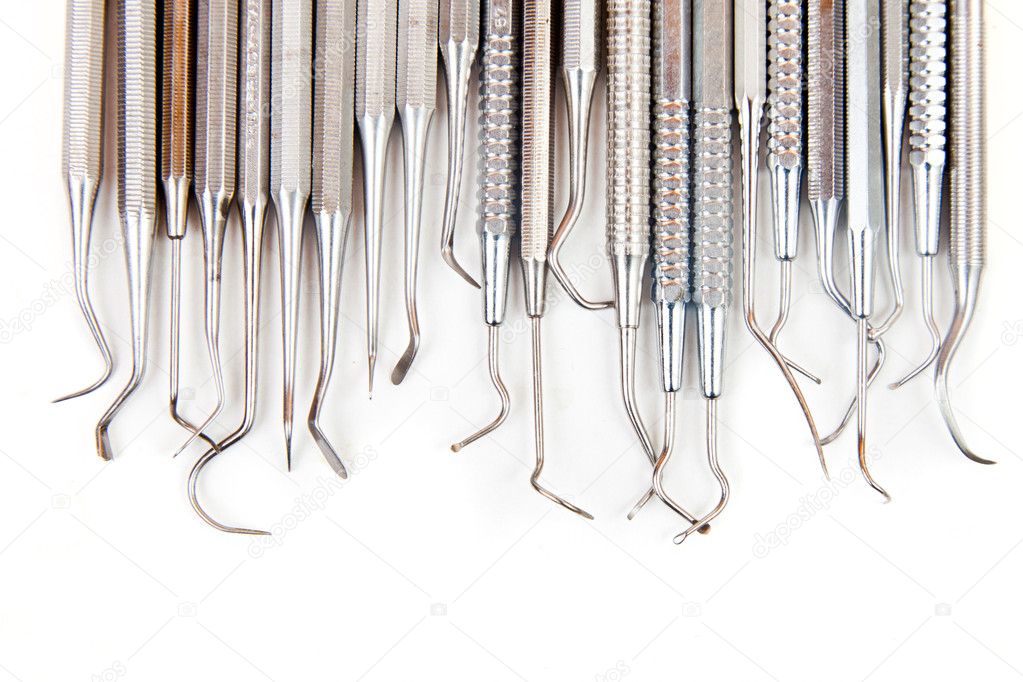 Steel medical equipment - tools for teeth dental care Stock Photo by ...