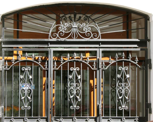 Photo: wrought iron garden archway | Wrought iron gate in the arch ...