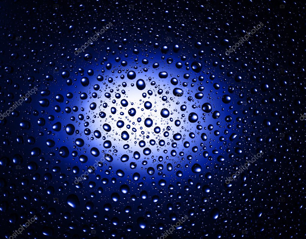 Blue Water Drops Background Stock Photo by ©and-rey 5154117