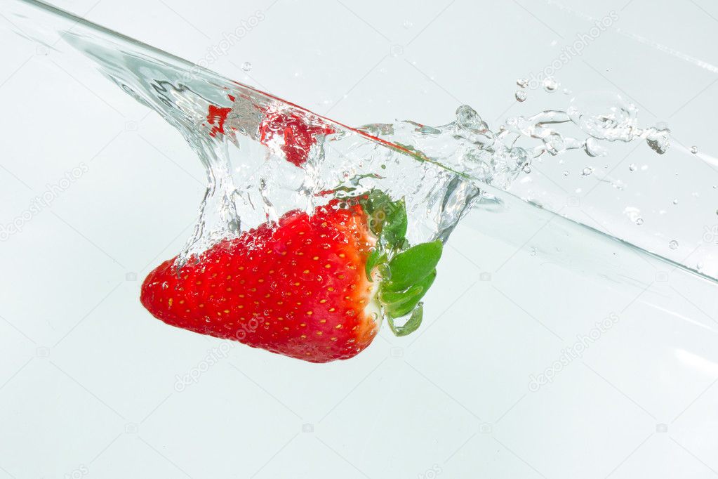 Strawberry in the water Stock Photo by ©kubais 5373007