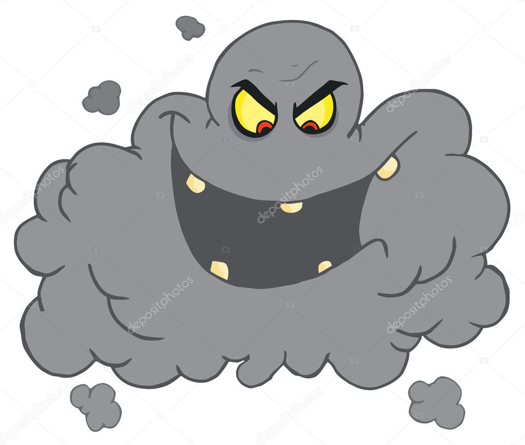 Evil Ash Cloud Laughing — Stock Photo © HitToon #4724796