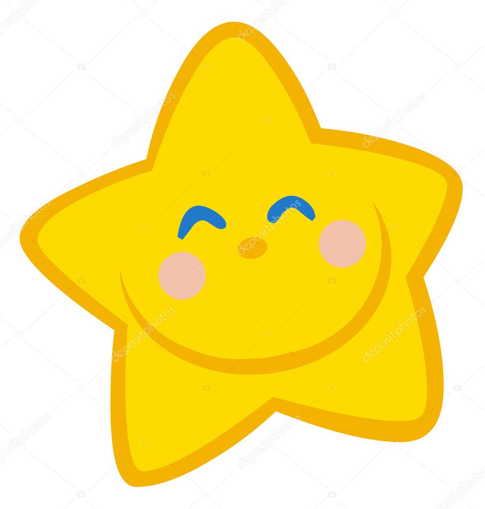 Smiling Little Star Cartoon Character — Stock Photo © HitToon #4725372