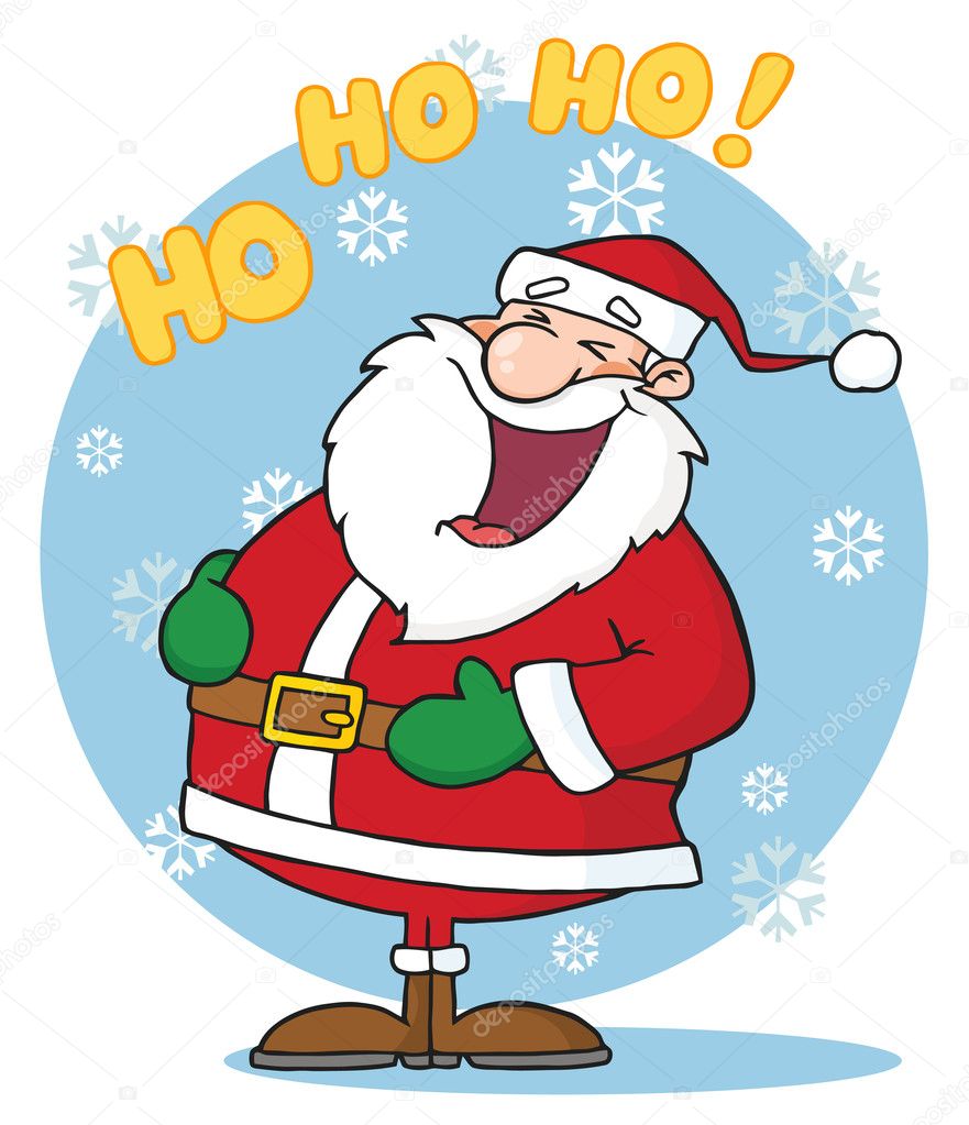 Laughing Santa Claus In The Snow — Stock Photo © HitToon #4727260