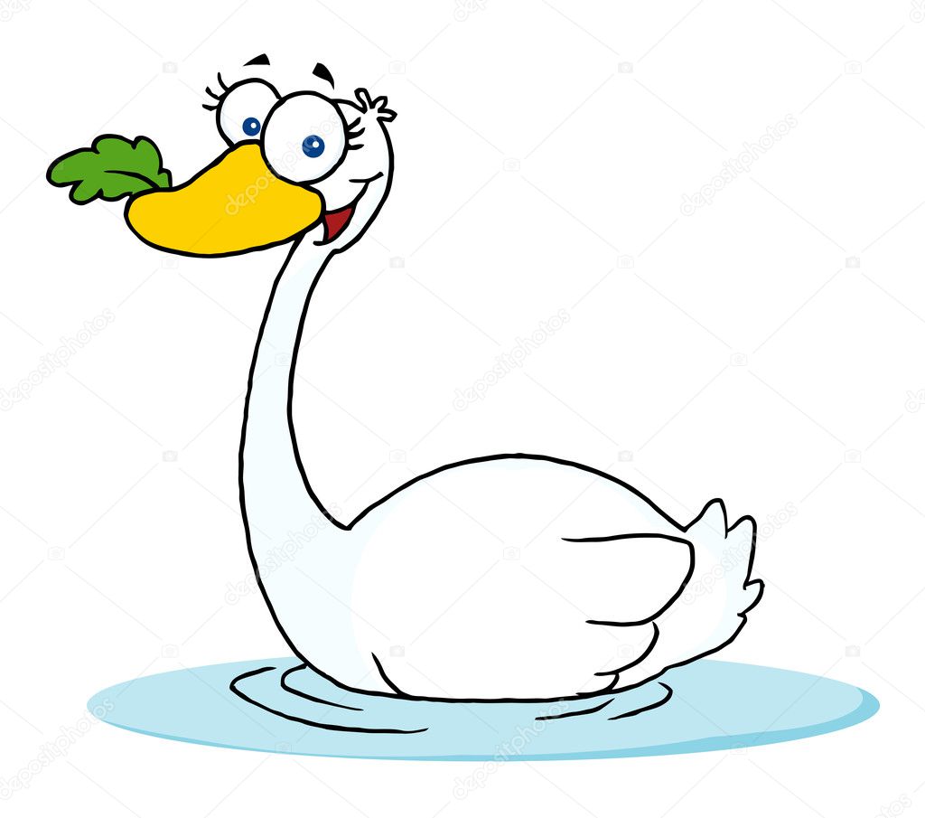 Swan Swimming — Stock Photo © HitToon #4727816