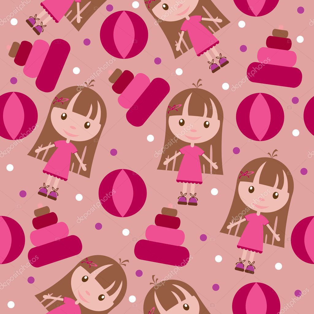 Seamless kids wallpaper pattern — Stock Vector © Natalie-art #4619215