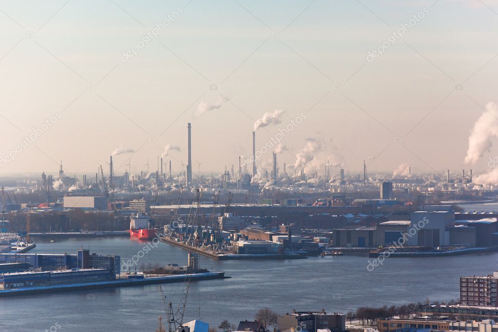Rotterdam Industrial area Stock Photo by ©dvoevnore 5054793