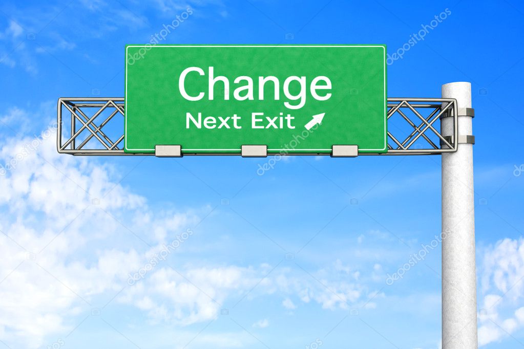 Highway Sign - Change — Stock Photo © Spectral #4921058