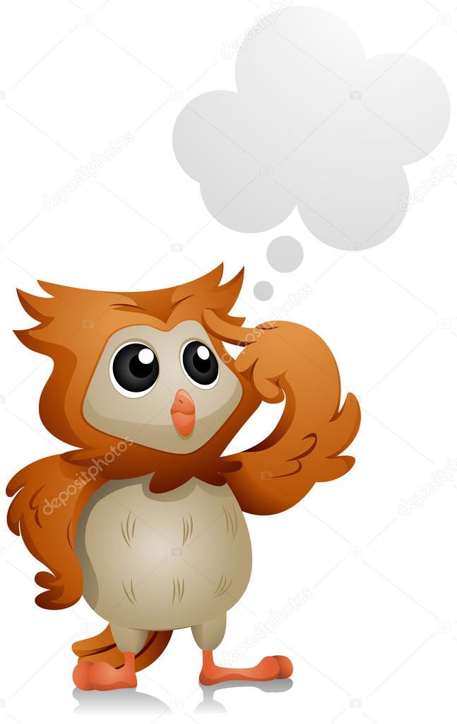 Owl Thinking — Stock Photo © lenmdp #3953983