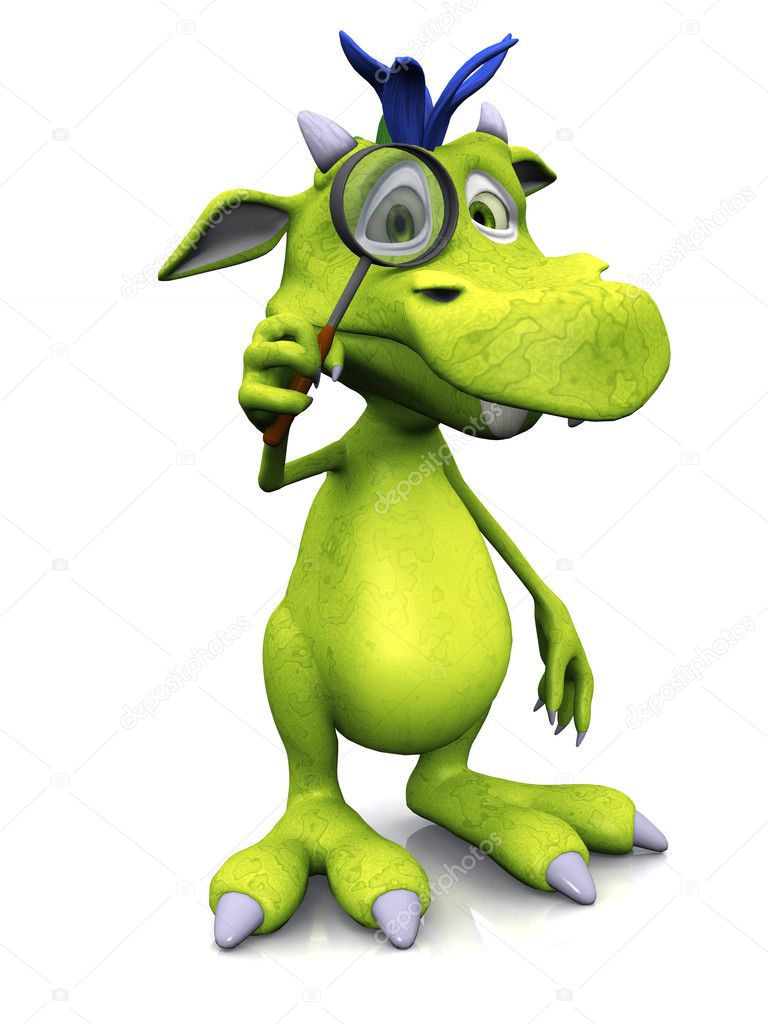 Cartoon image of a magnifying glass | Cute cartoon monster with ...