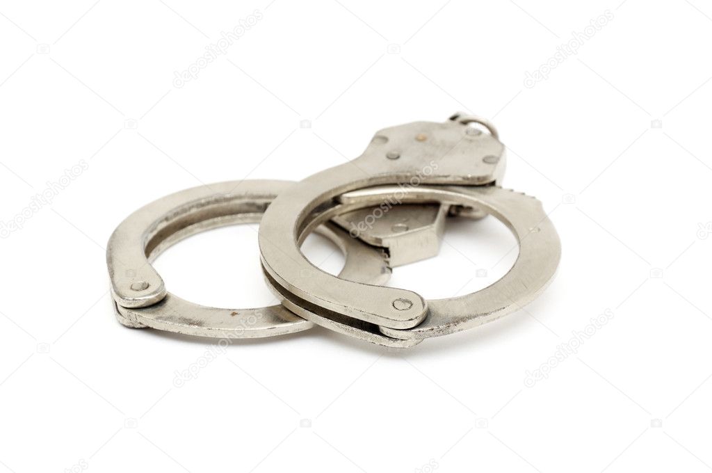 Steel metallic handcuffs (manacles) — Stock Photo © merznatalia #4535360