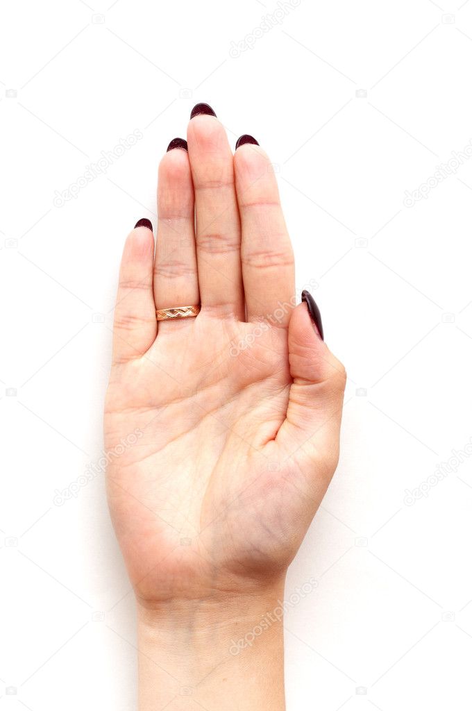 Woman hand (palm) — Stock Photo © merznatalia #4635171