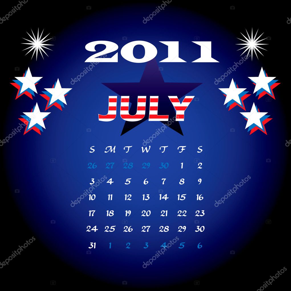 July 2011 Stock Vector by ©BasheeraDesigns 4292383