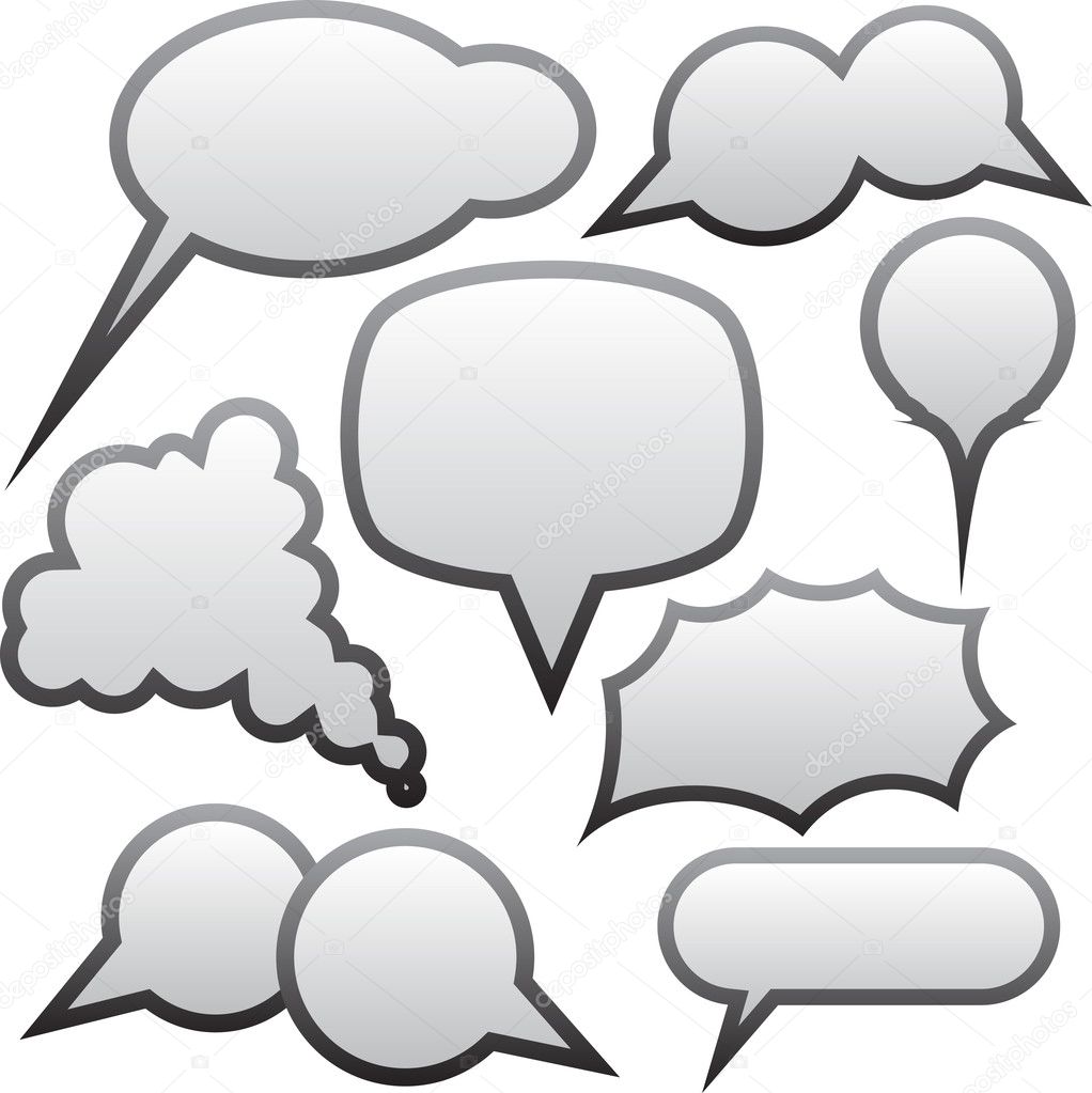 Grey speech bubbles — Stock Vector © longquattro #4652530