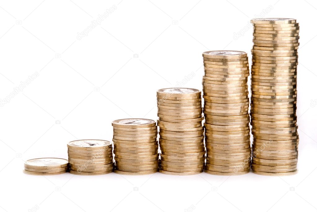 Coins tower — Stock Photo © andriscam #5329697