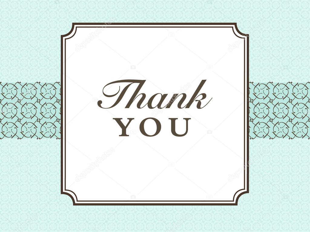 Vector Blue Thank You Frame and Pattern Stock Vector Image by ...