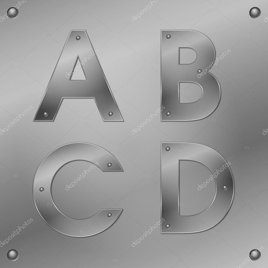 Metallic letters — Stock Vector © DIDDLE #4811169