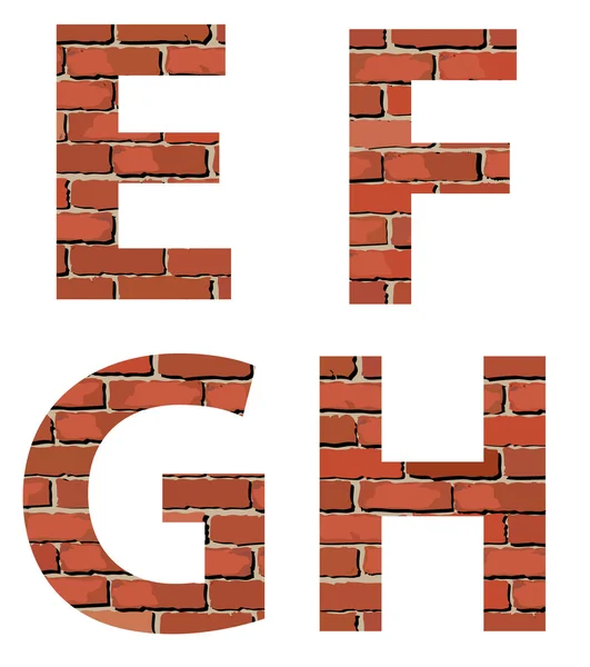 Set vector brick alphabet Stock Vector Image by ©emaria #4242350