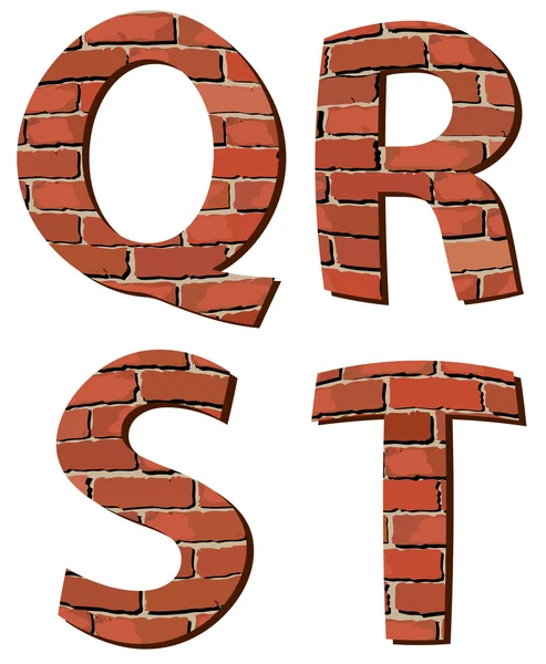 Set vector brick alphabet Stock Vector Image by ©emaria #4267089