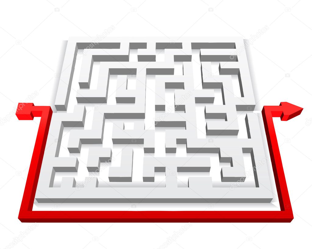 Path across labyrinth. Vector Stock Vector Image by ©emaria #4355272 Path across labyrinth. Vector Stock Vector Image by ©emaria #4355272