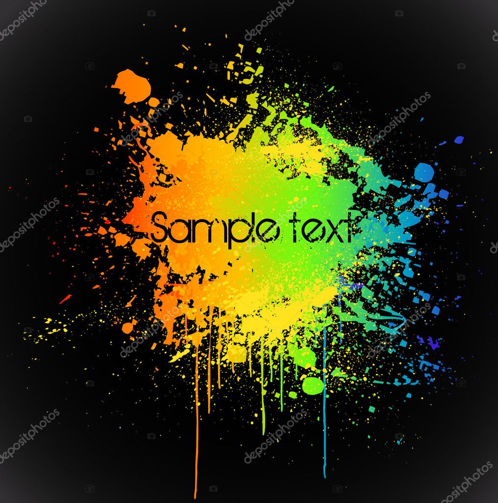 Color paint splashes. Gradient vector background — Stock Vector ...