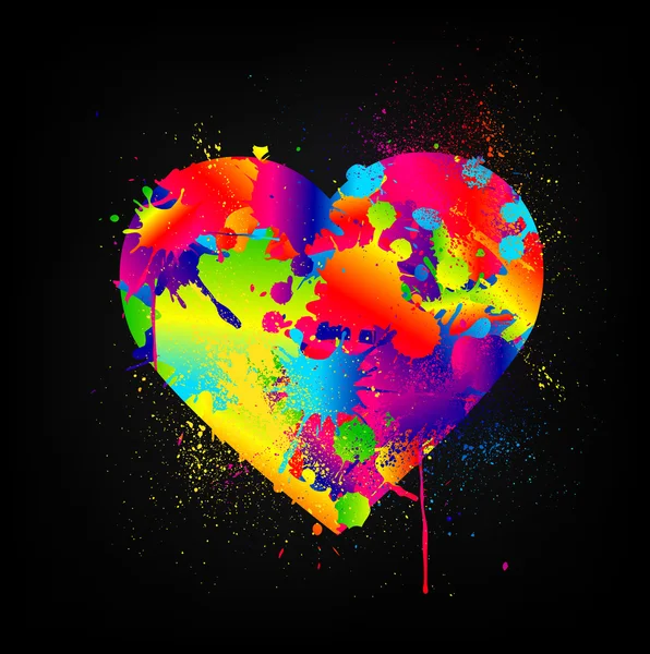 Paint Splatter Heart. Vector illustration Stock Vector Image by ©emaria ...