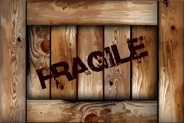 Fragile wooden box. Vector illustration — Stock Vector © emaria #5314282