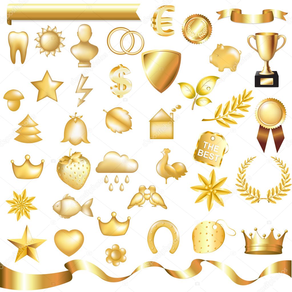 Gold Set — Stock Vector © adamson #4691396