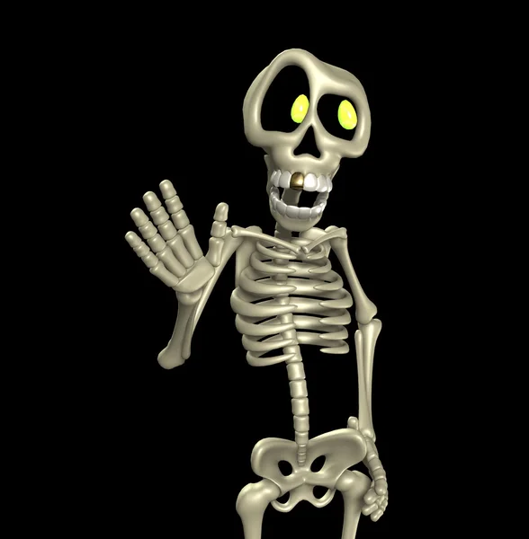 Cartoon Skeleton Who Waving Its Hand Stock Photo by ©YAYImages 260782360