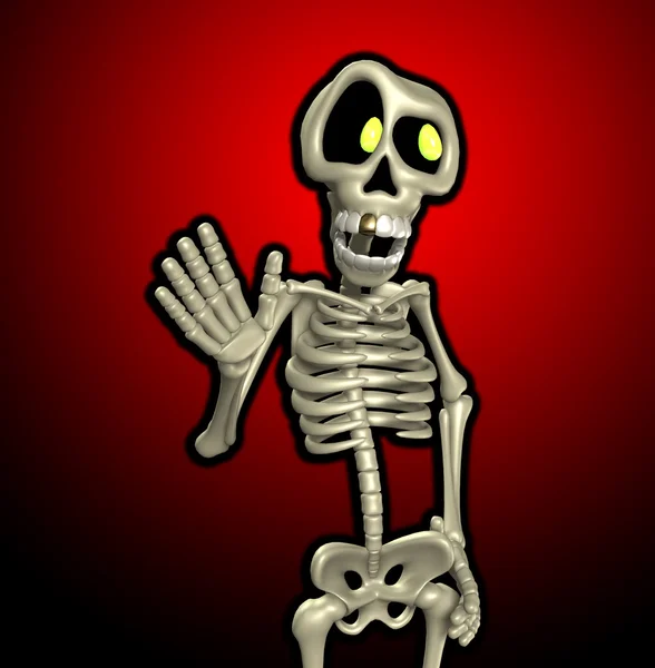 Cartoon Skeleton Who Waving Its Hand Stock Photo by ©YAYImages 260782360