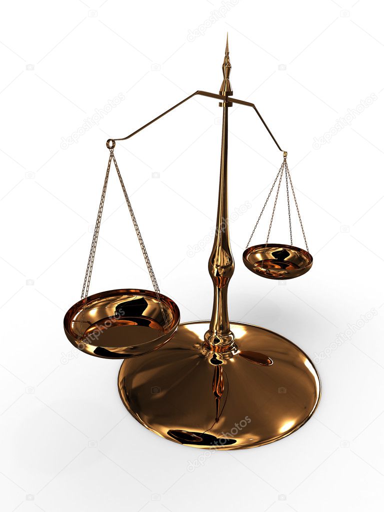 Balance scale isolated on white background — Stock Photo © sanadesign ...