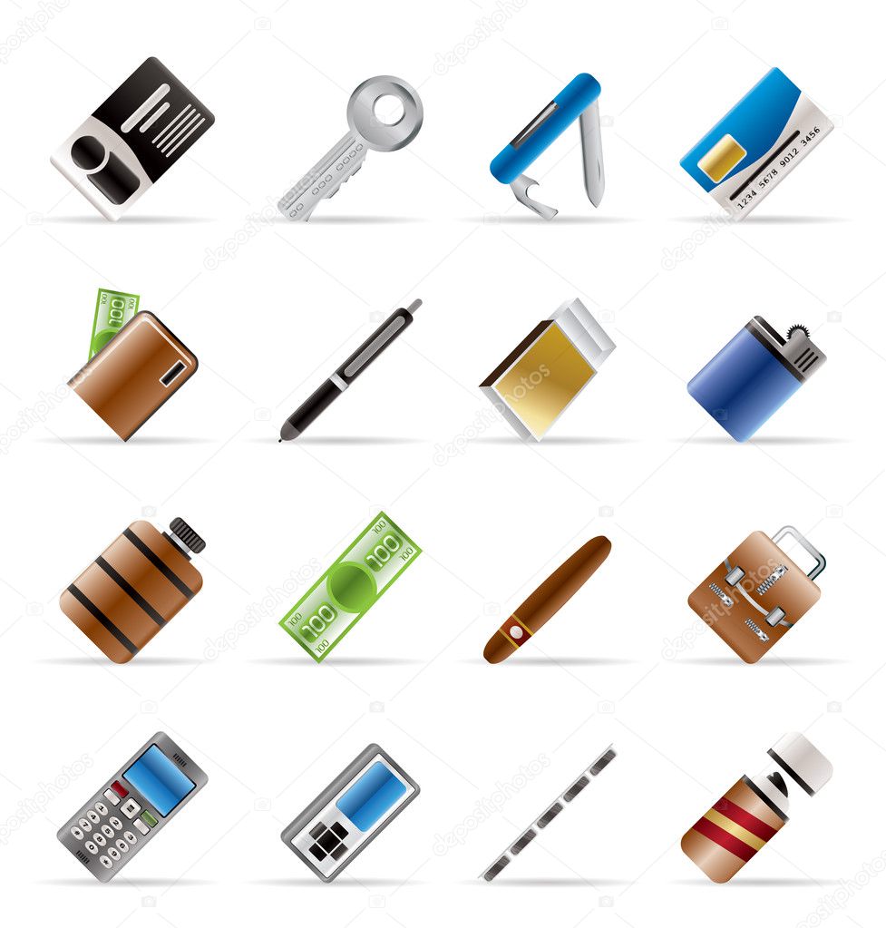 Realistic Vector Object Icons Stock Vector Image by ©stoyanh #5000478