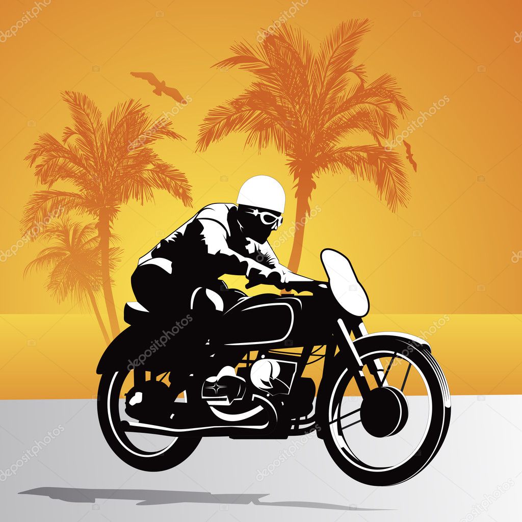 Motorcycle vector background Stock Vector Image by ©krabata #4090650