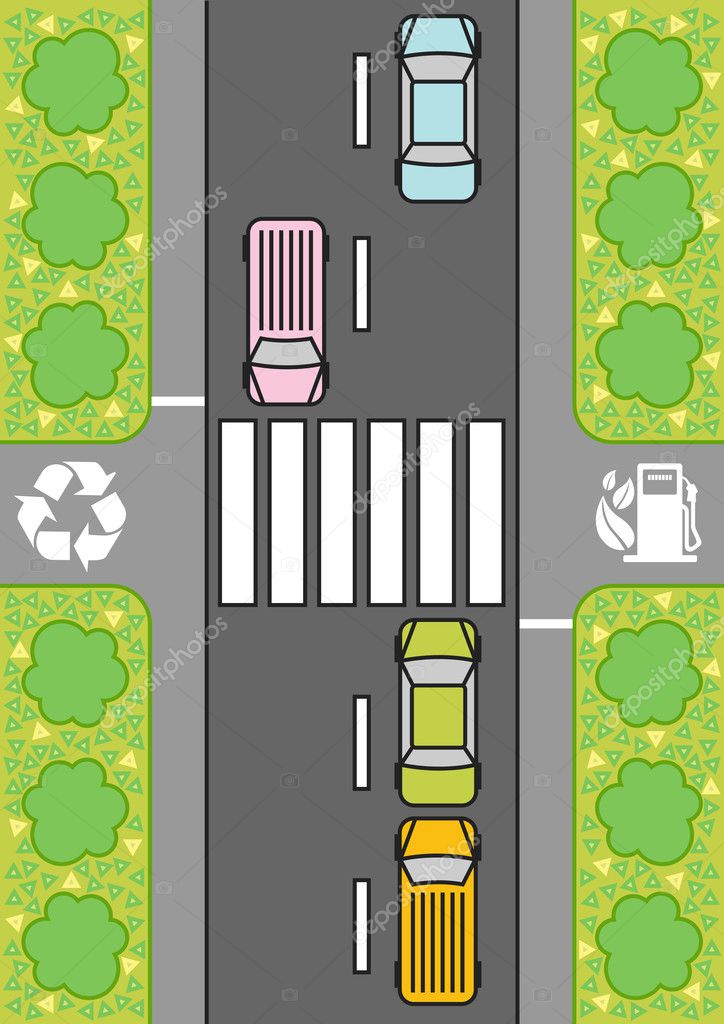 Street crossing vector background kid style Stock Vector Image by ...