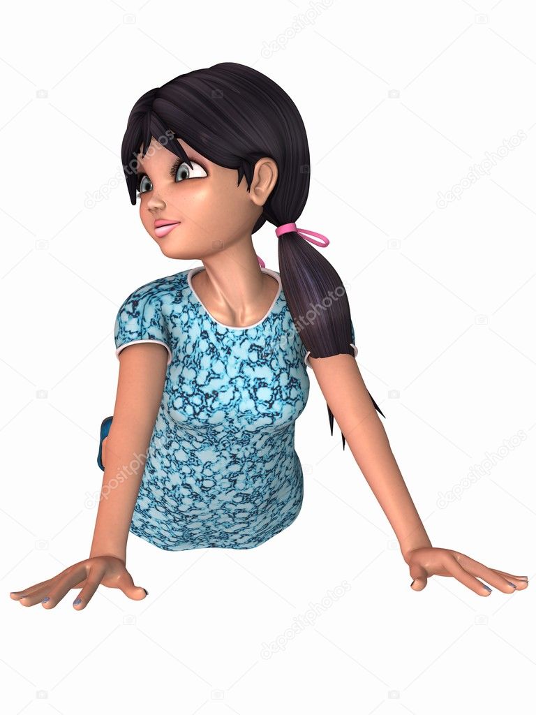 Cute Toon Girl — Stock Photo © Digitalstudio #4186639